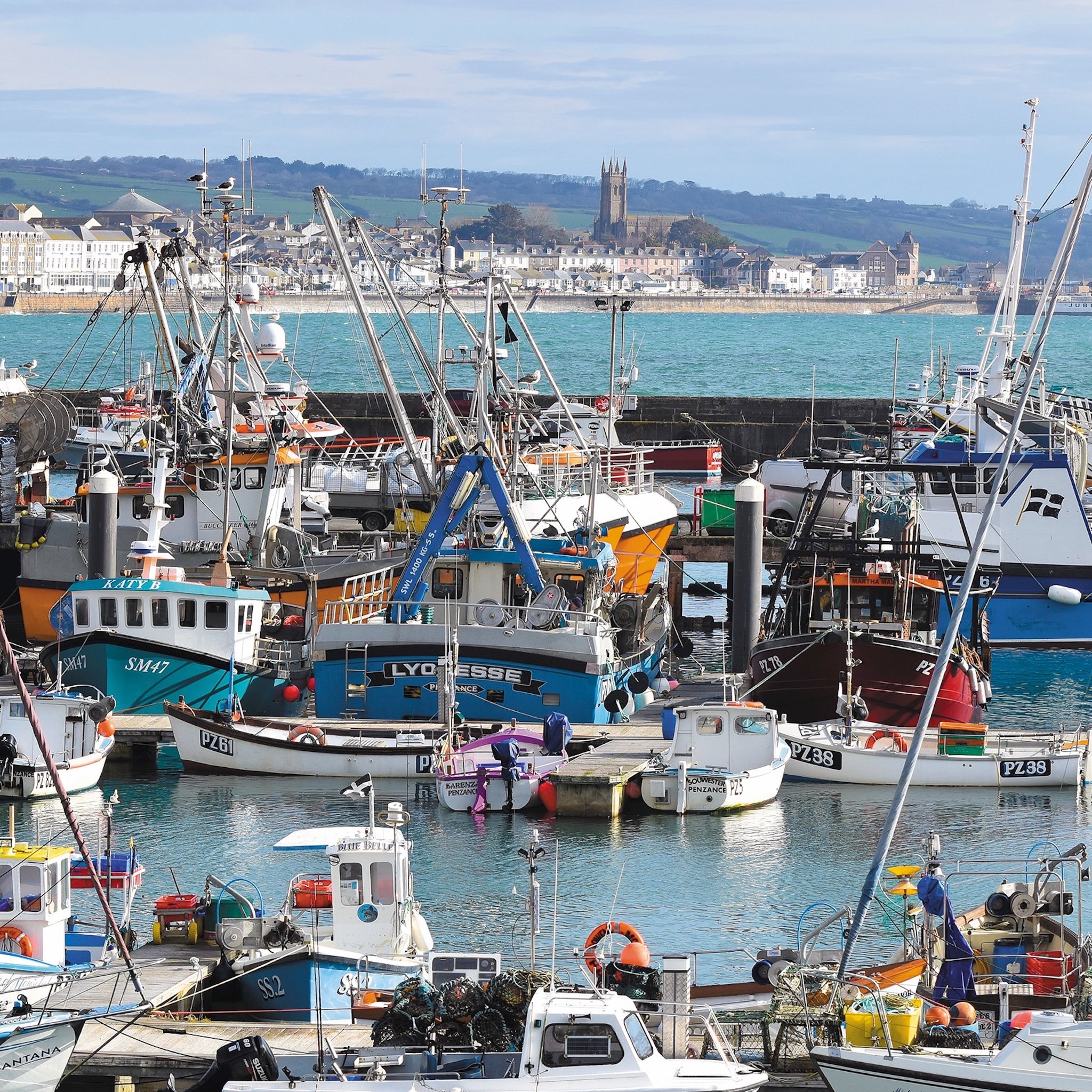 Evocative Cornwall Greetings Card - Cornish Colours, Newlyn - NEW