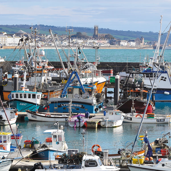 Evocative Cornwall Greetings Card - Cornish Colours, Newlyn - NEW